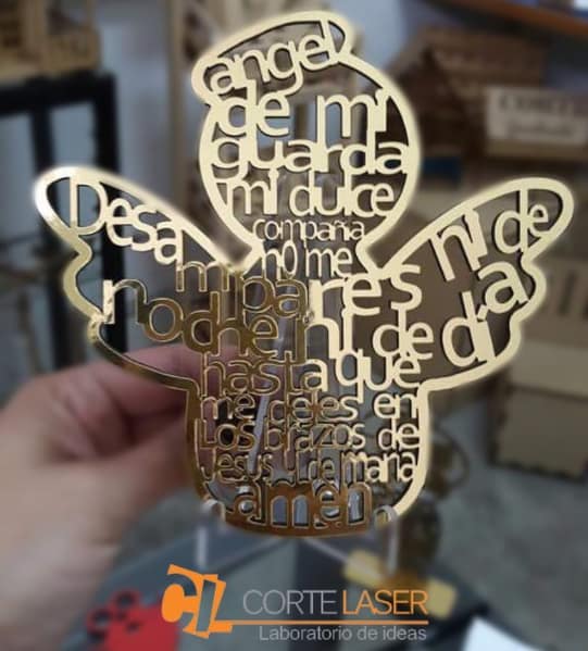 Vector Angel De La Guarda Con Aro | Corte Laser